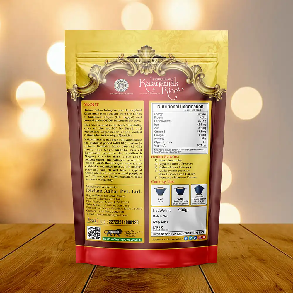 Kalanamak Rice Gold - 900g | Buddha Rice | Diabetic Friendly - Buy the ...